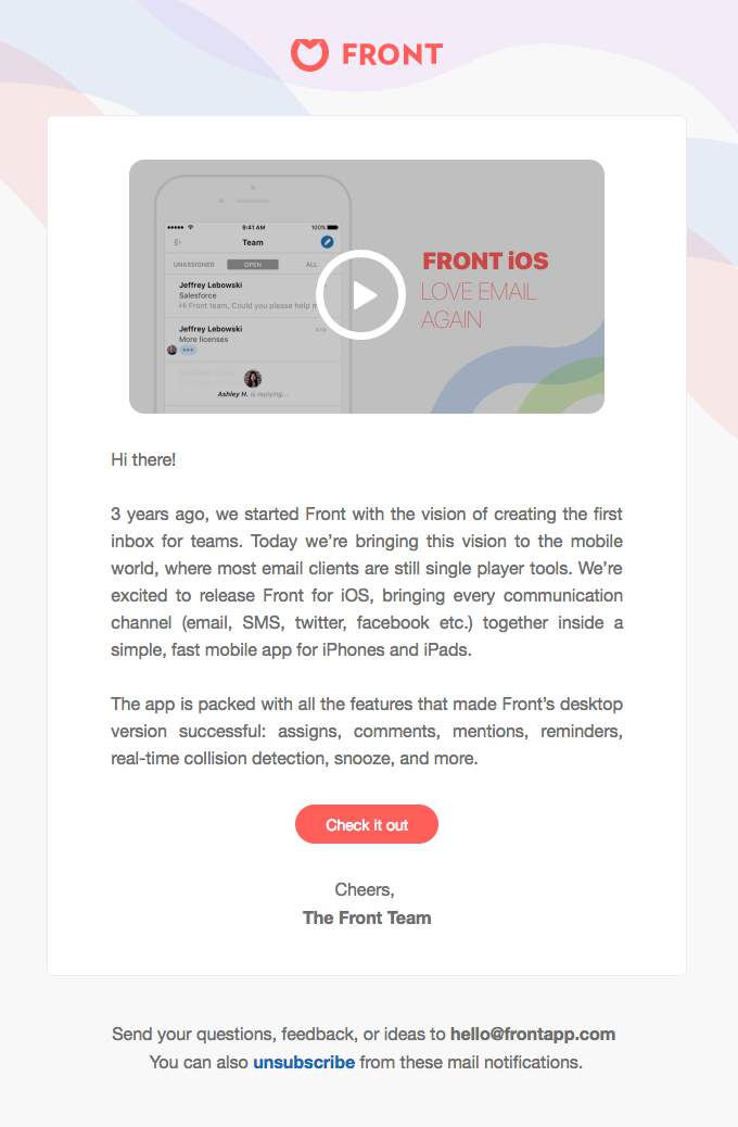 Announcing Front’s New iOS App from Front - Desktop Email View | Really ...