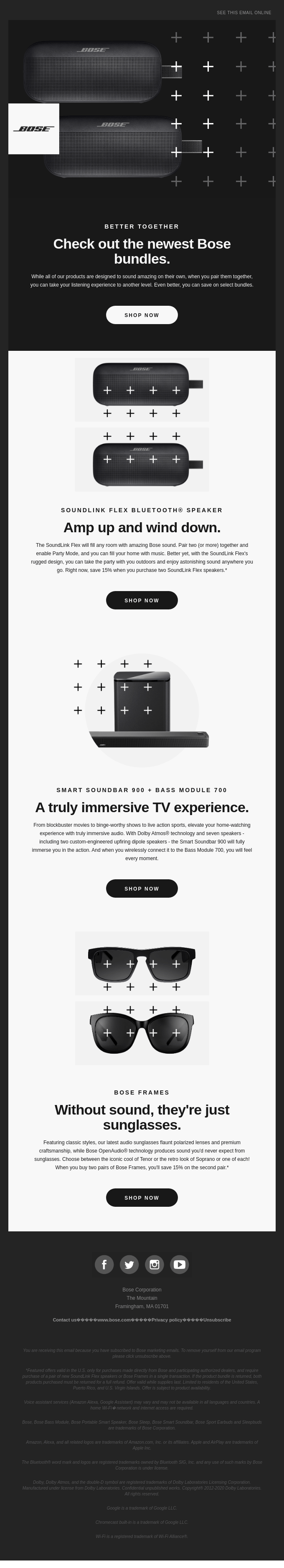 Better together | Save on select bundles from Bose - Desktop Email View ...