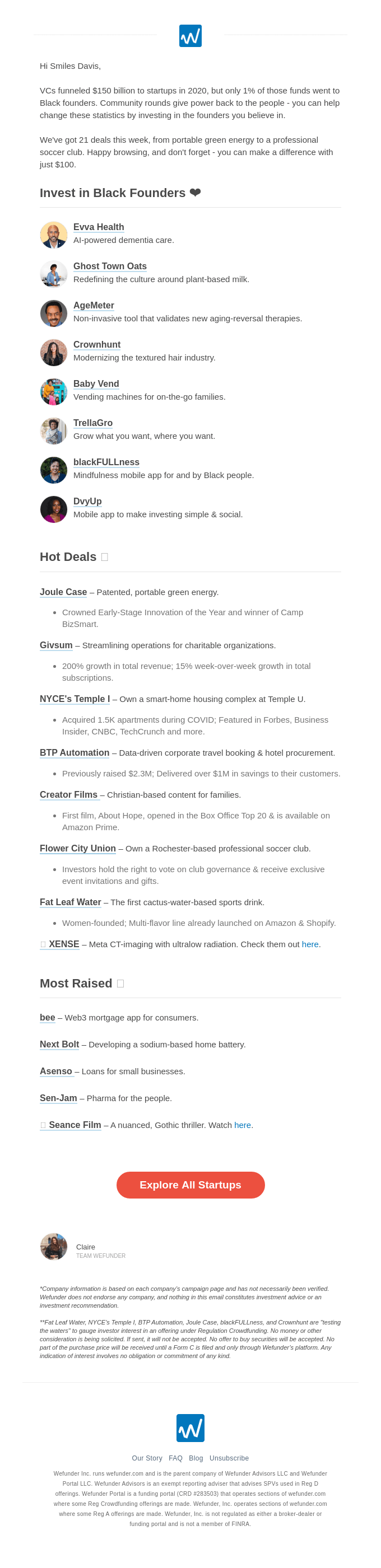 Changing the things we cannot accept from Wefunder - Desktop Email View ...