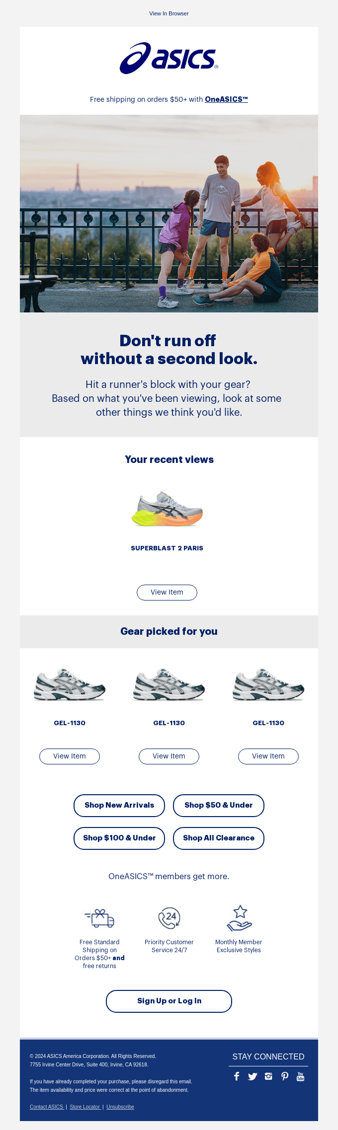 Come back and take another look. from ASICS - Desktop Email View ...
