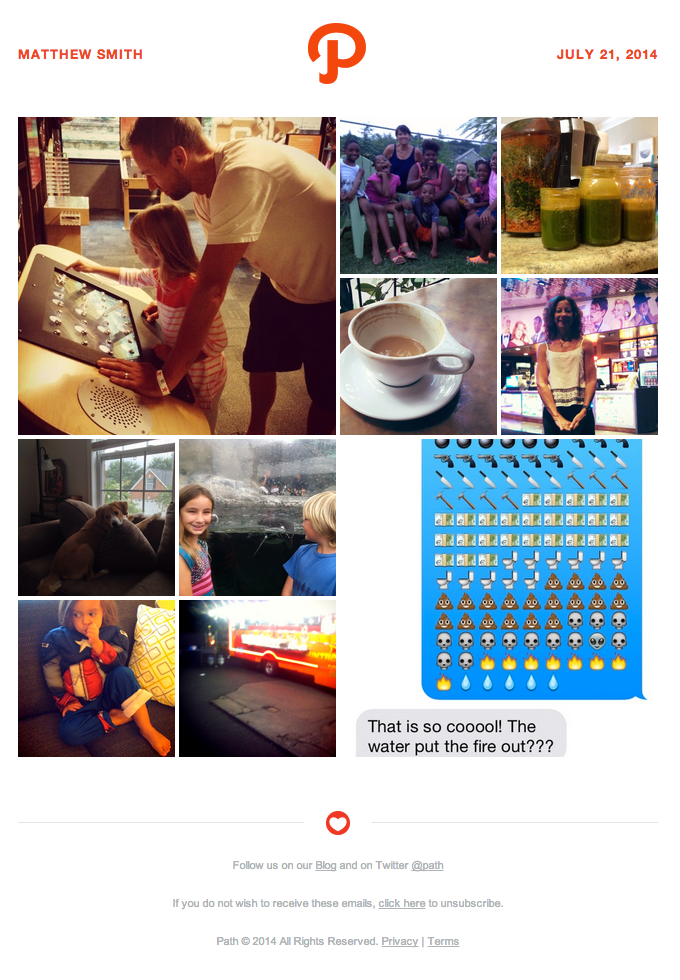 Digest Email Design From Path from Path - Desktop Email View | Really ...