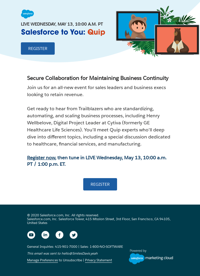 Don’t miss Salesforce to You: Quip — a free event dedicated to remote ...