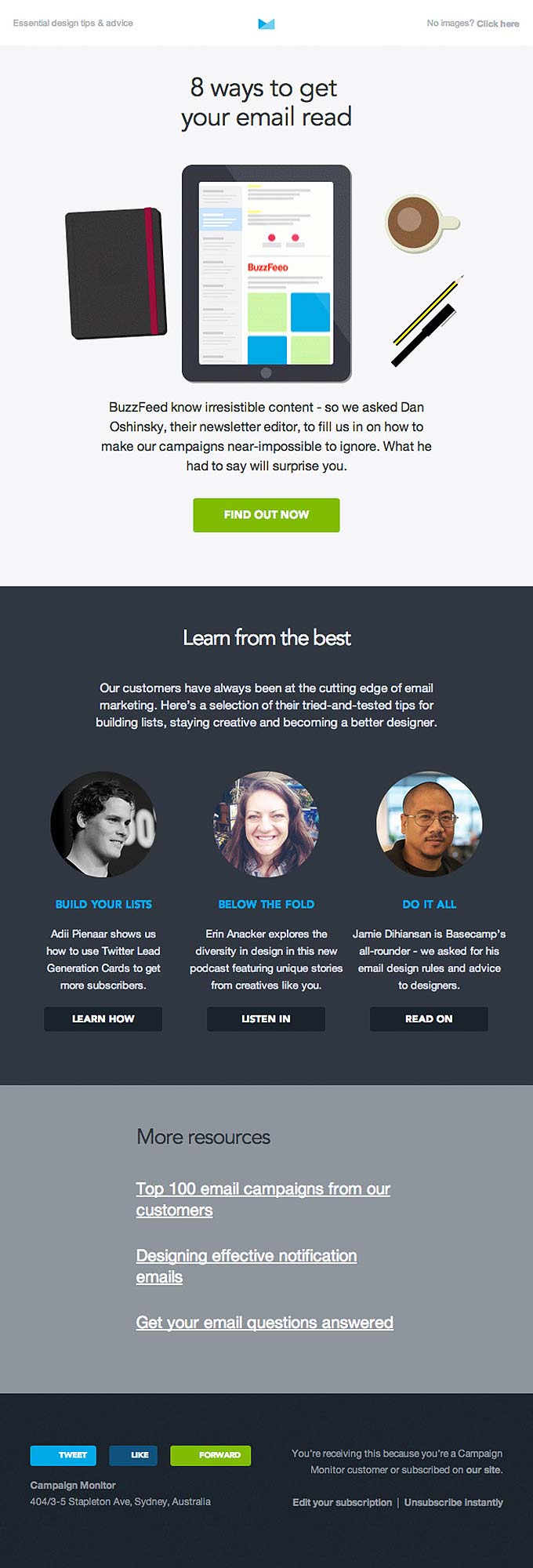 Newsletter Email Design from Campaign Monitor from Campaign Monitor ...