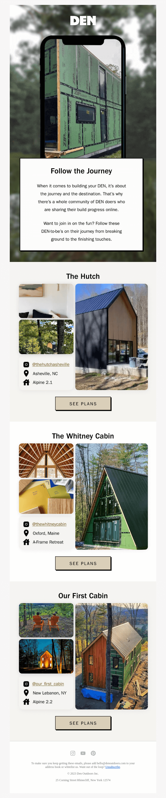 Follow these DEN-to-be’s from Den - Desktop Email View | Really Good Emails