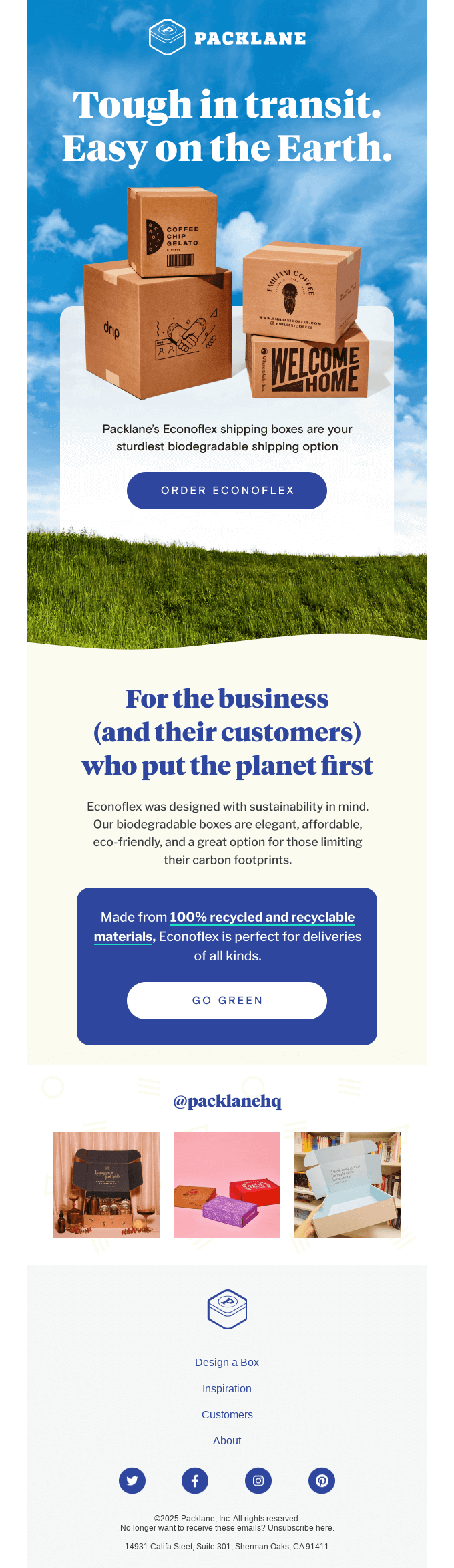 Go green without going soft from Packlane - Desktop Email View | Really ...