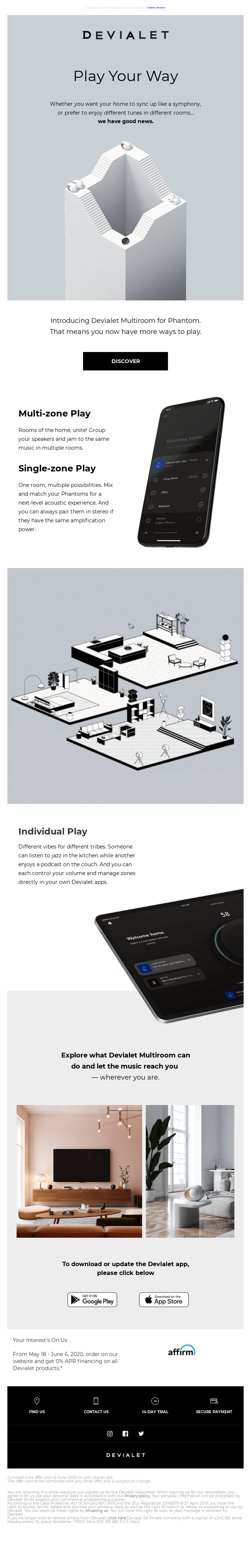 Here, There, and Everywhere from Devialet - Desktop Email View | Really ...