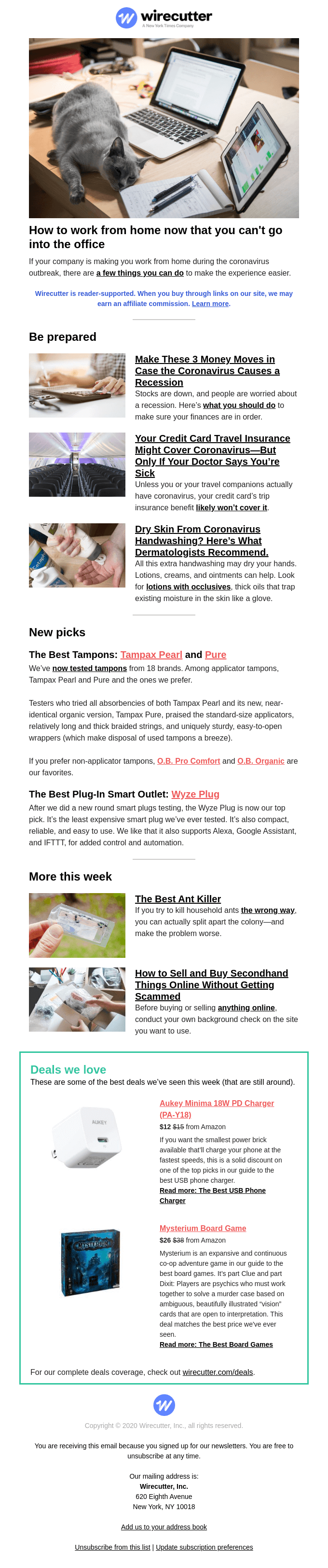 How to work from home from Wirecutter - Desktop Email View | Really ...