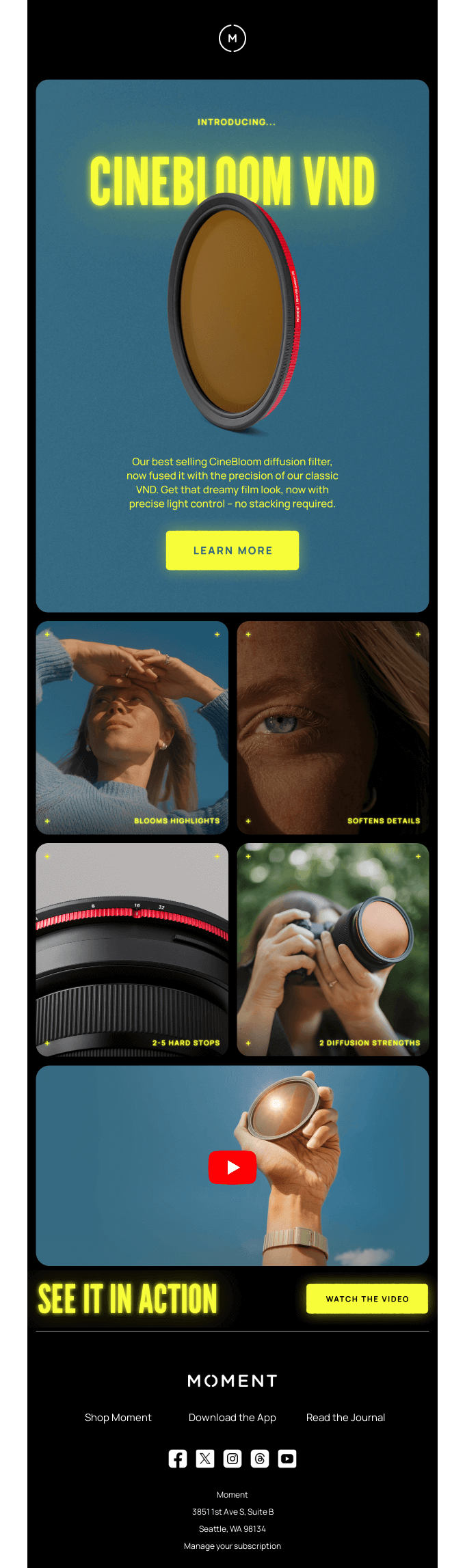 Introducing: CineBloom VNDs from Moment - Desktop Email View | Really ...