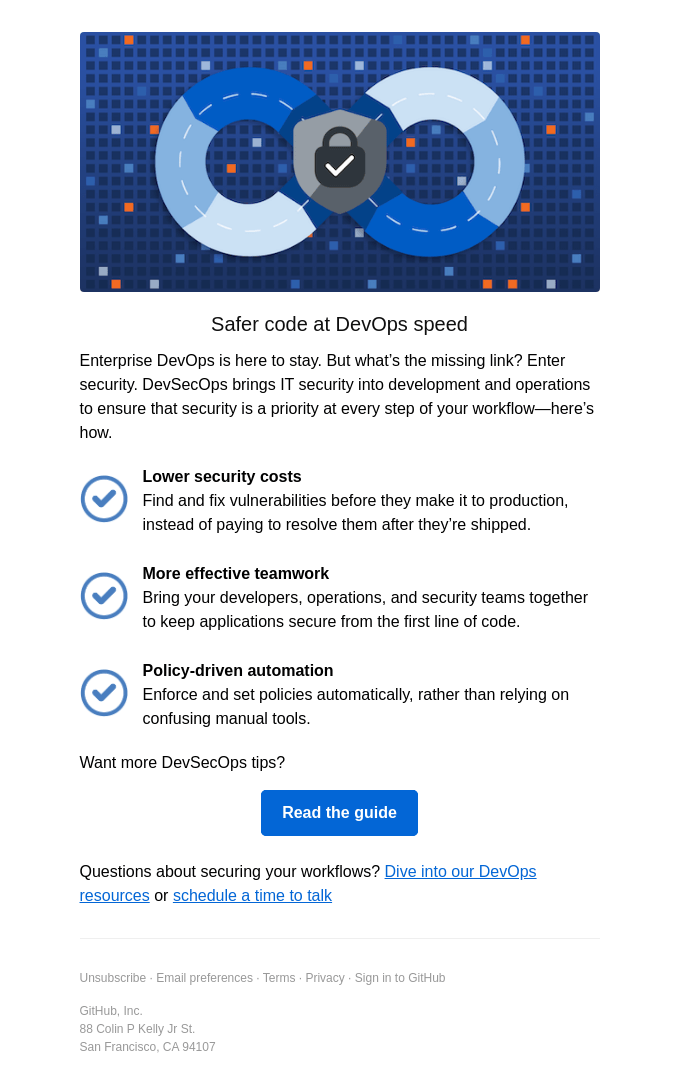 Introducing Devsecops From Github Desktop Email View Really Good Emails