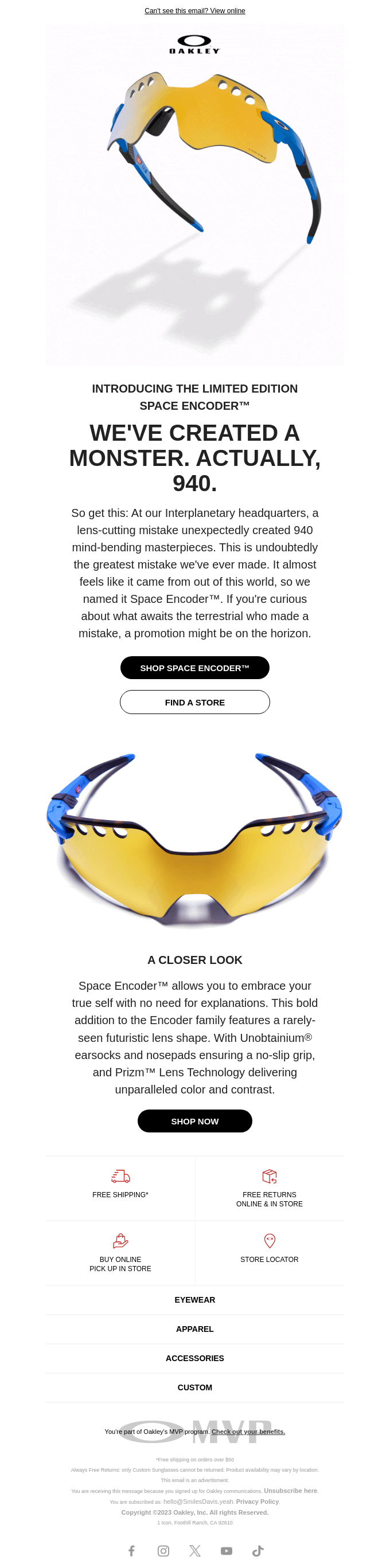 Introducing The Limited Edition Space Encoder™ from Oakley - Desktop ...
