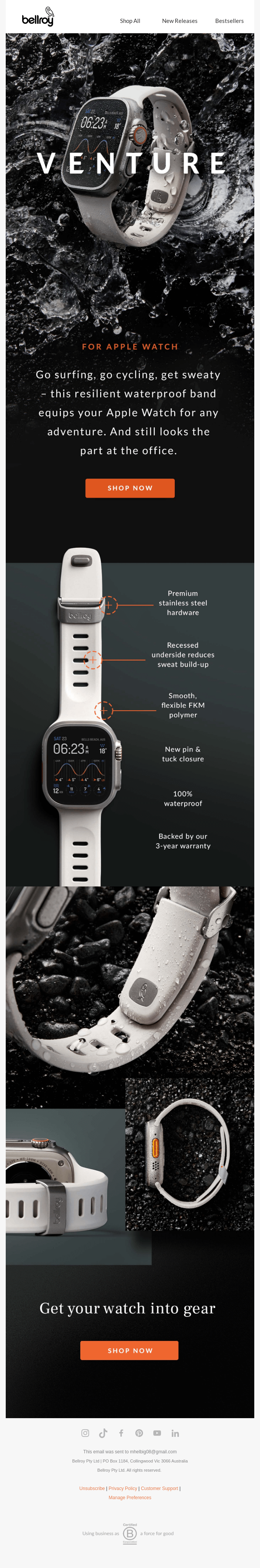 Introducing the Venture Watch Strap. from Bellroy - Desktop Email View ...