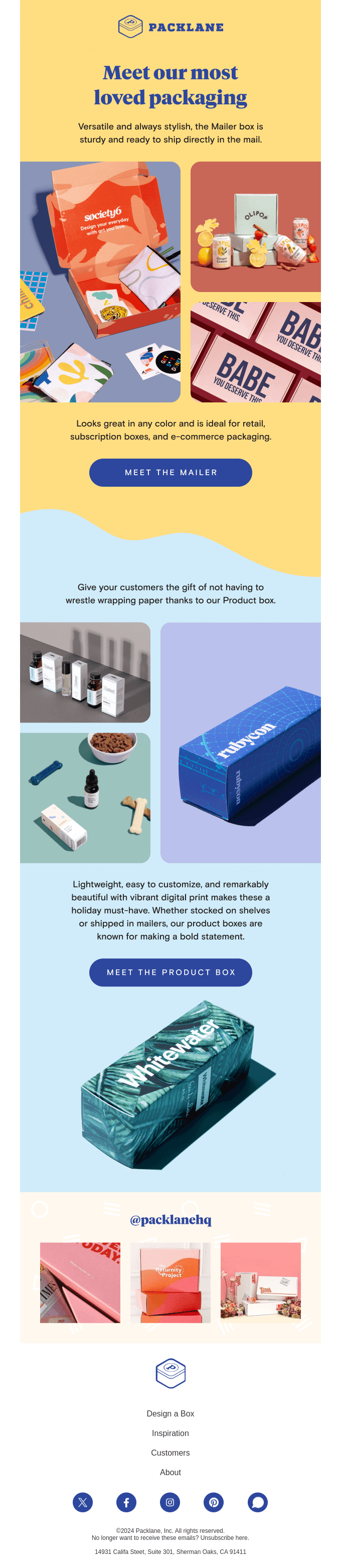 Meet our most loved packaging ️ — Info View | Really Good Emails