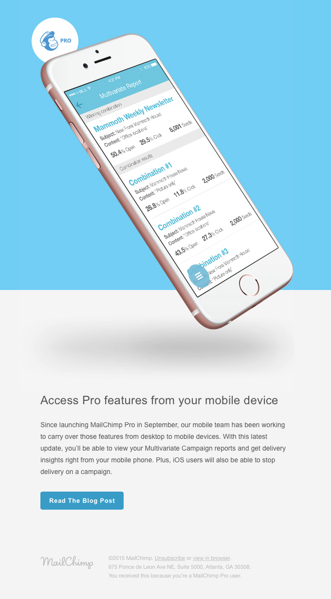 New Pro features in MailChimp Mobile from MailChimp - Desktop Email ...