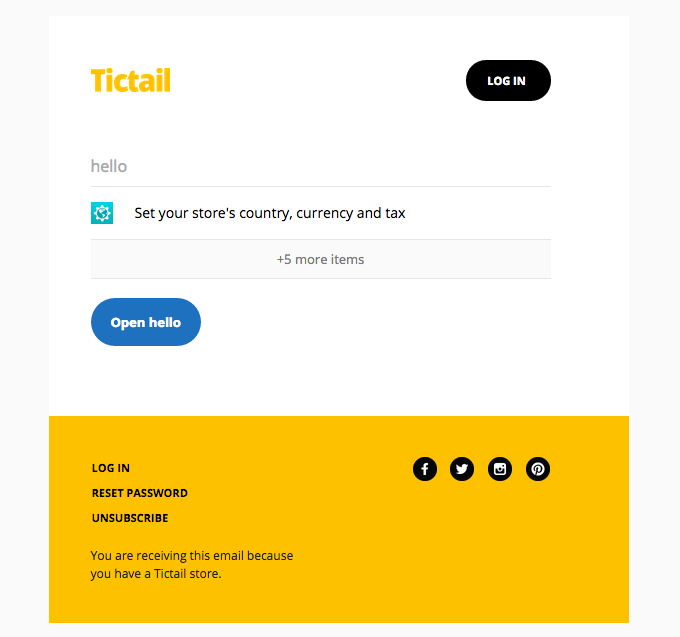 You have 6 new things on Tictail from TicTail - Desktop Email View ...