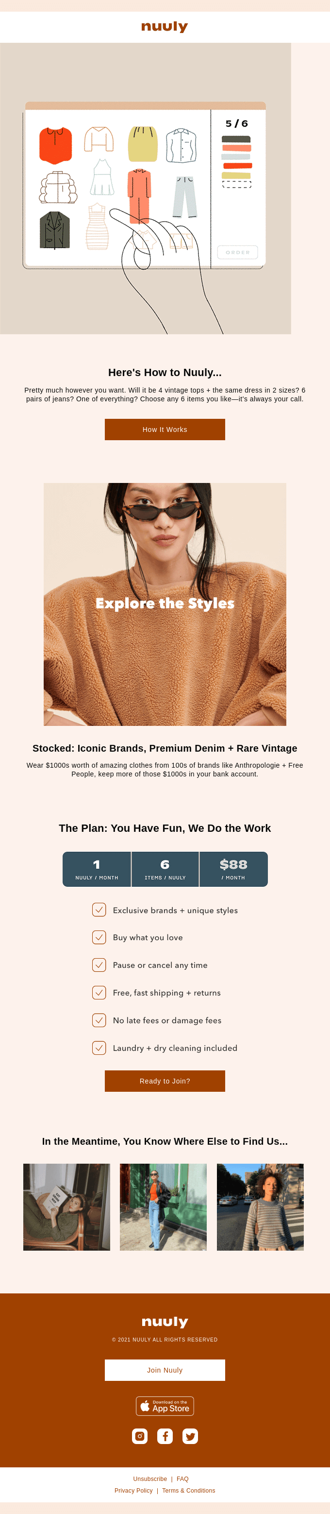 NEW TO NUULY? | next steps from nuuly - Desktop Email View | Really ...