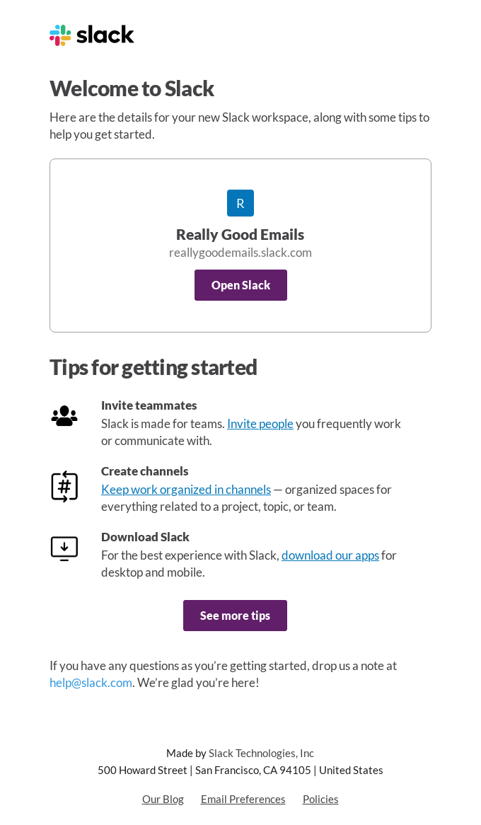 Onboarding Emails | Really Good Emails