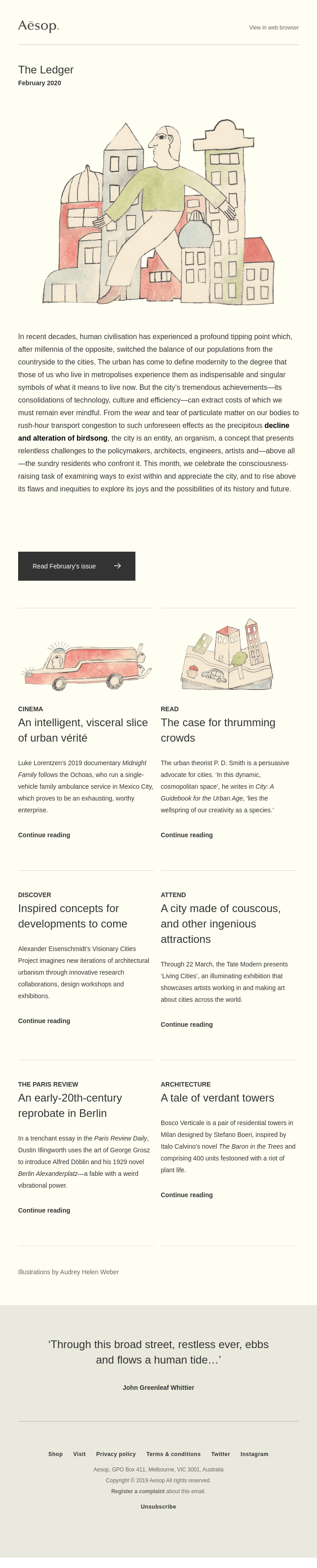 On the joys, vicissitudes and evolution of urban life: The Ledger from ...