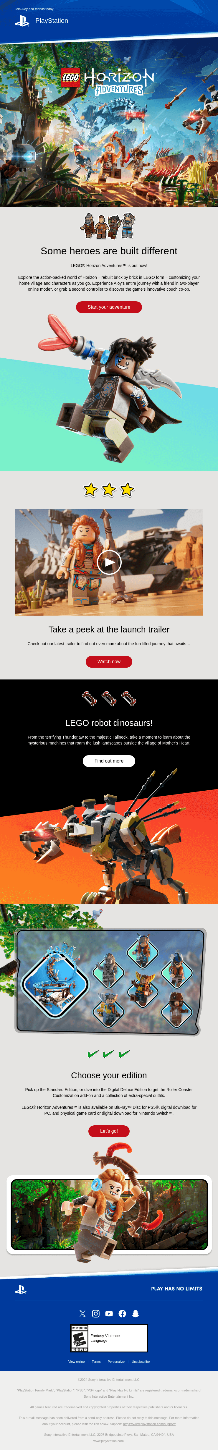 Out now! Save the world in LEGO Horizon Adventures from PlayStation ...