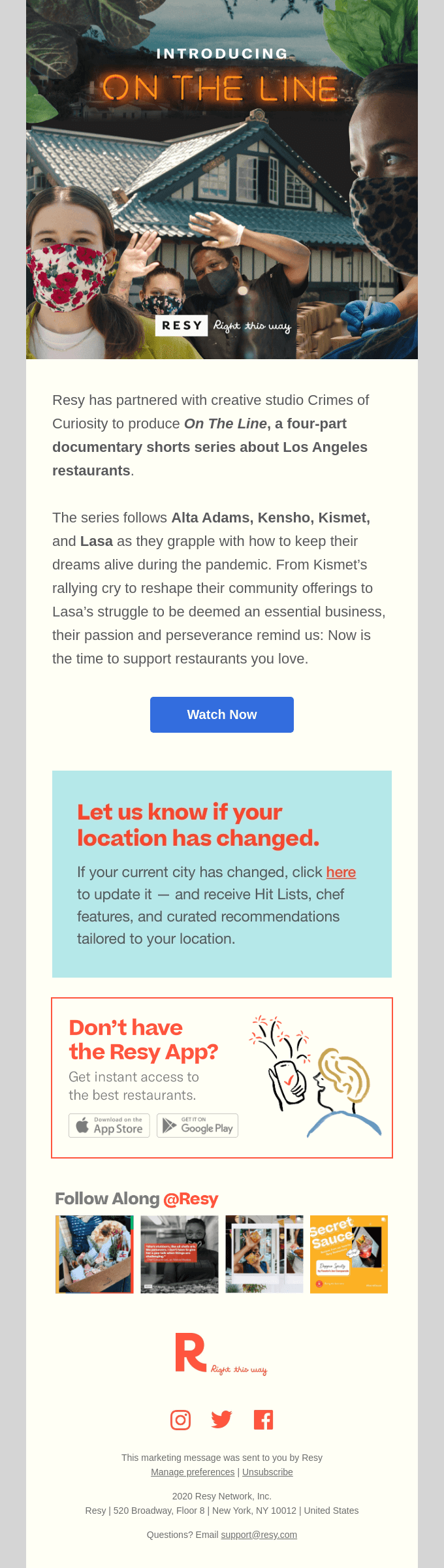 Presenting: On The Line — Info View | Really Good Emails