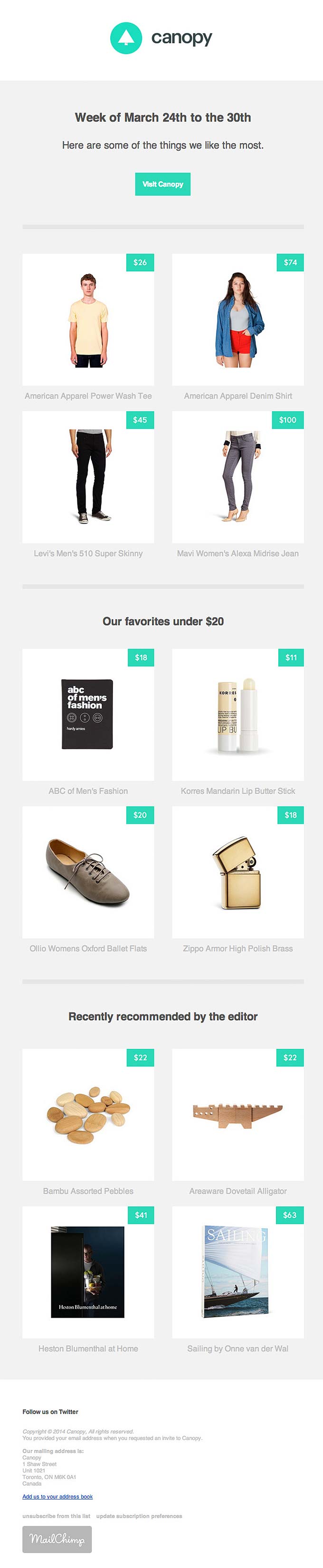 Product Update Email Design from Canopy from canopy - Desktop Email ...