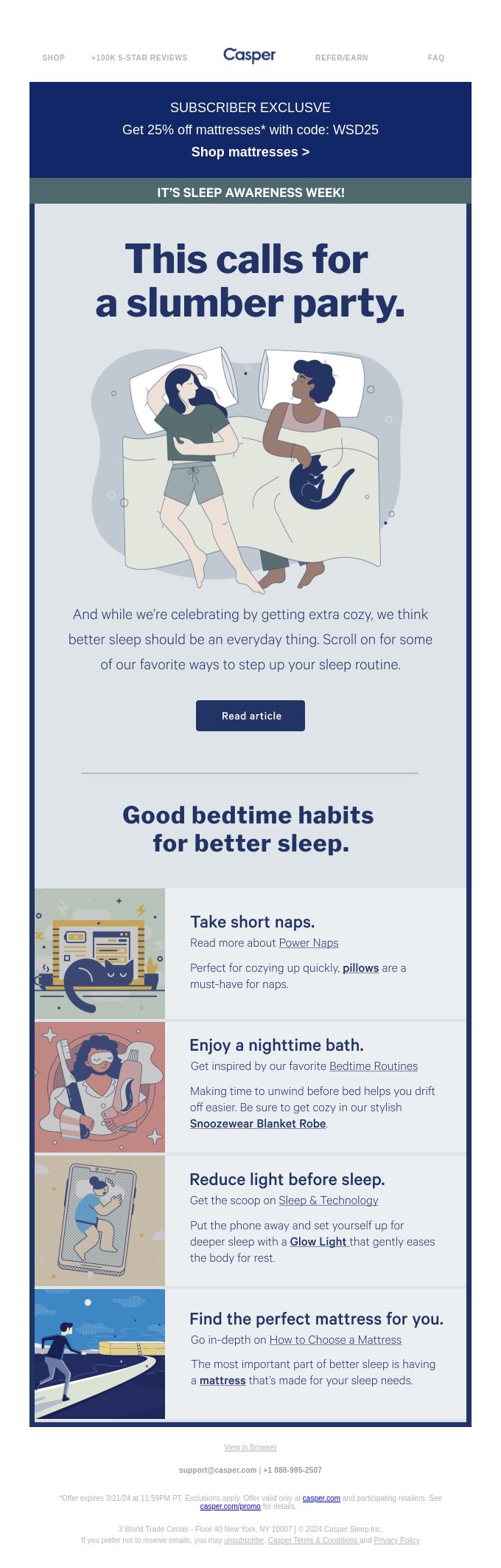 Sleep Awareness Week ends tonight, bedheads! from Casper - Desktop ...