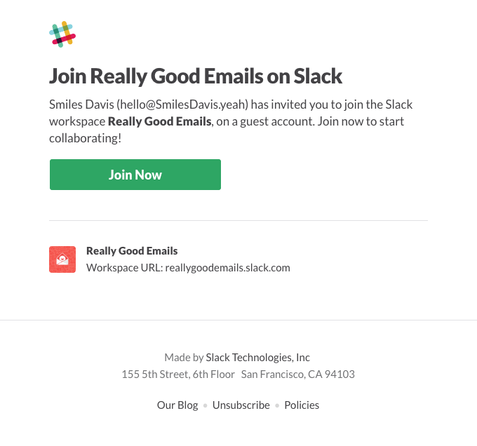 Smiles Davis has invited you to join a Slack workspace — Info View ...