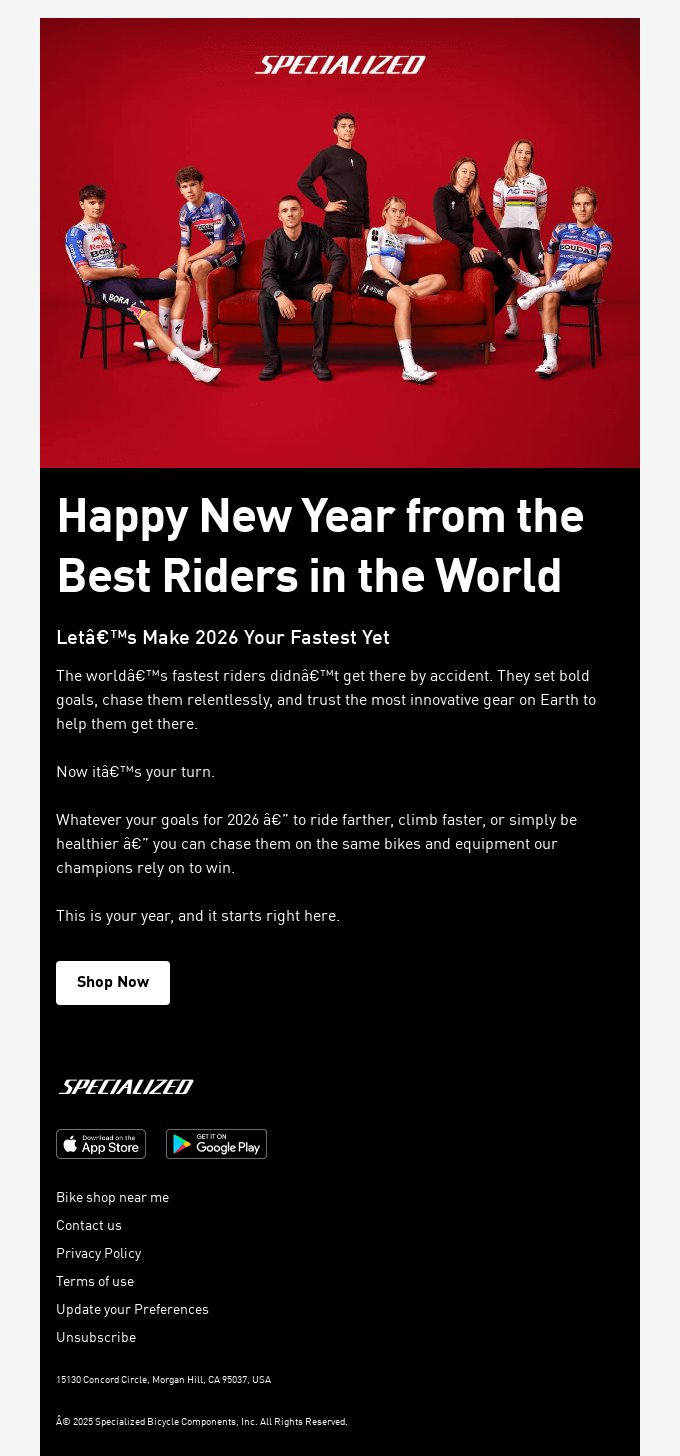 Start 2026 Like the World’s Fastest Riders from Specialized Bicycle ...
