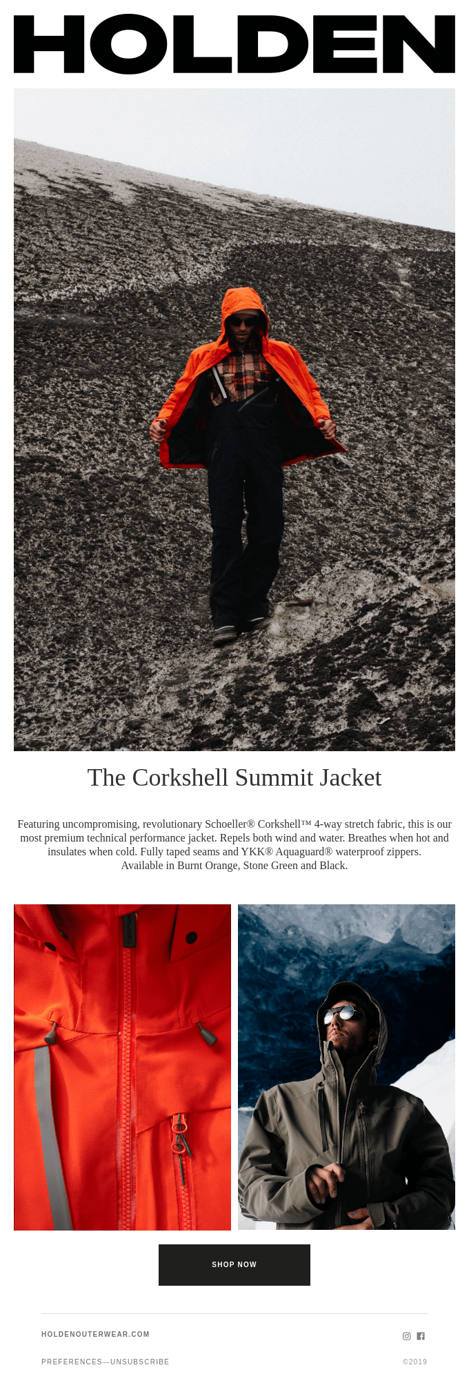 The Corkshell Summit Jacket from Holden - Desktop Email View | Really ...