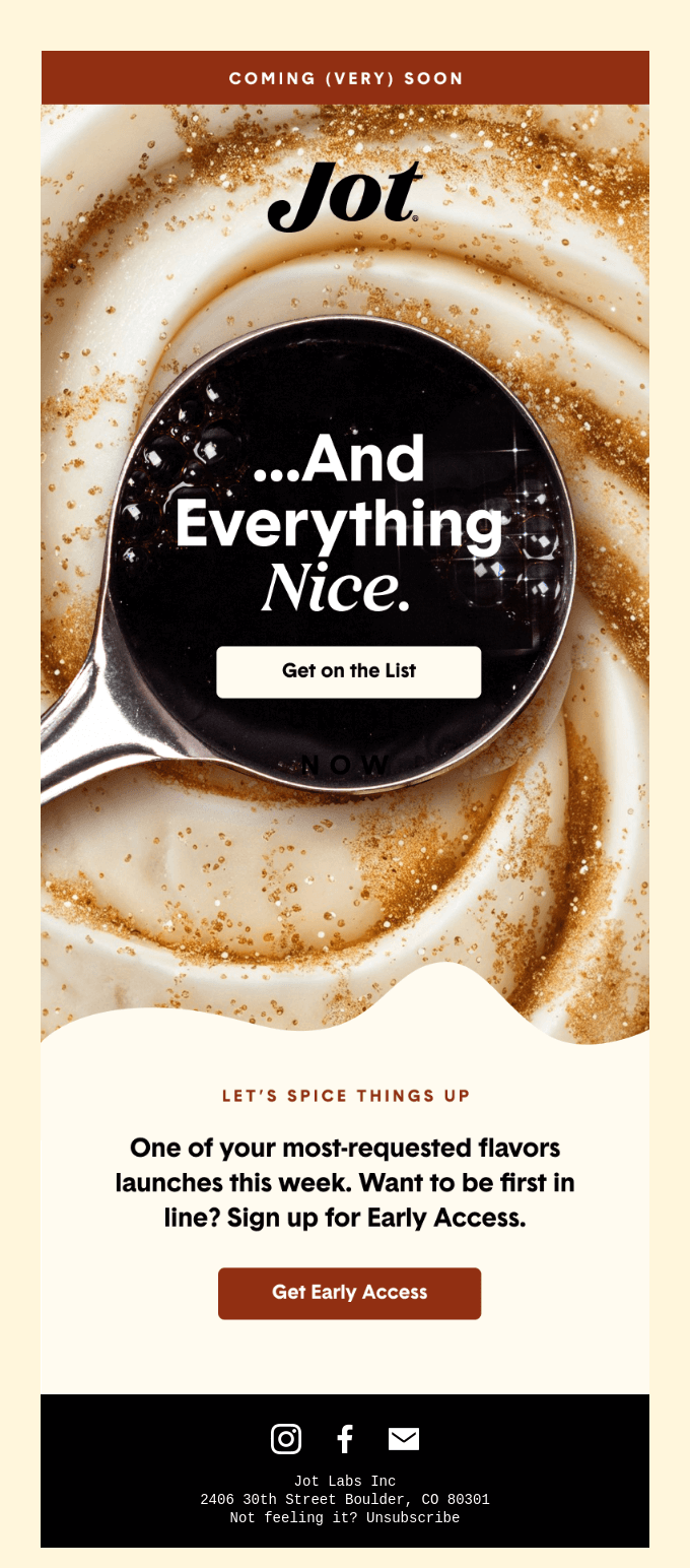 Things are about to get spicy… from Jot - Desktop Email View | Really ...