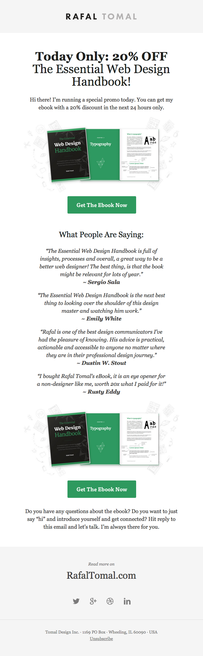 Today Only: 20% OFF On The Essential Web Design Handbook! from Rafal ...