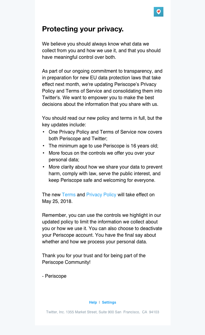 Updates to Periscope’s Terms of Service and Privacy Policy — Info View ...