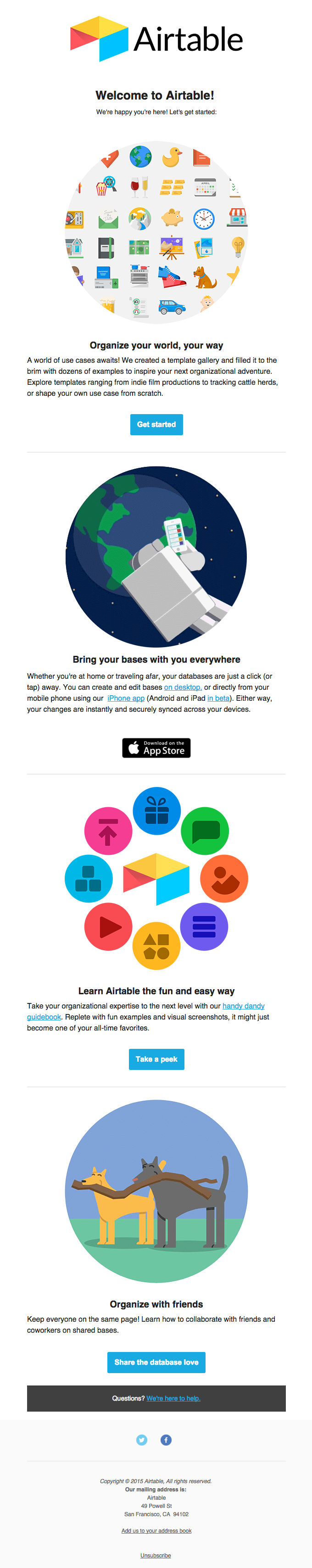 Matthew, Welcome to Airtable from Airtable - Desktop Email View ...