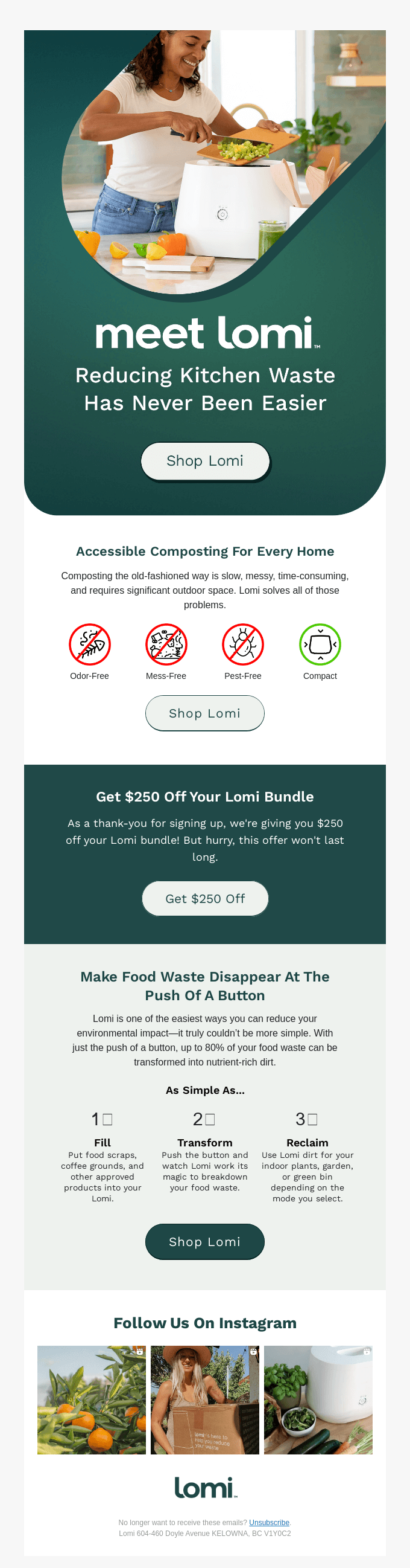 Welcome to the Future of Waste Reduction 🌱 from Lomi - Desktop Email ...