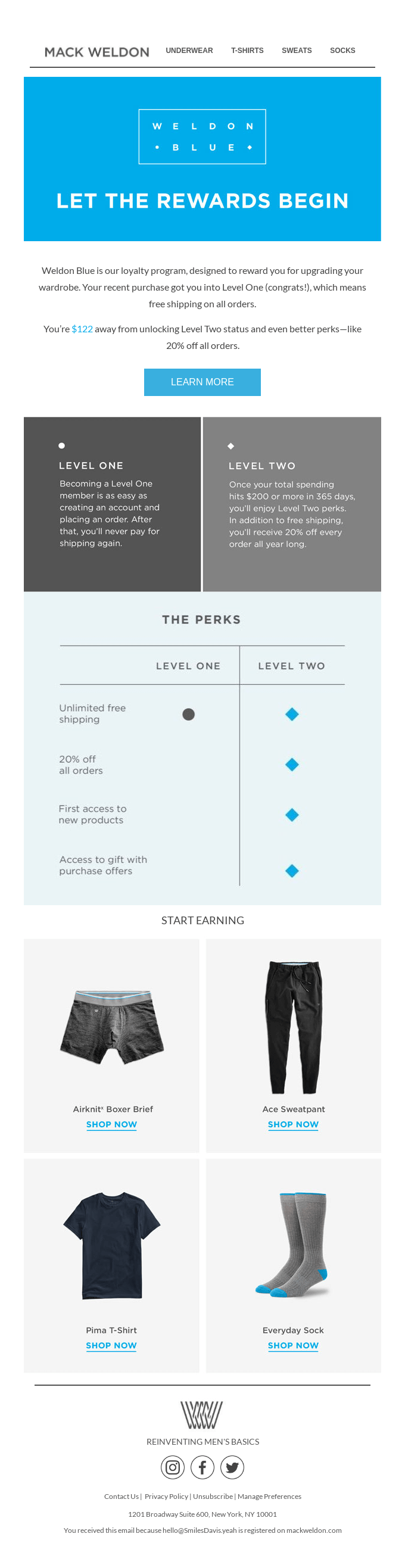 You already started earning. from Mack Weldon - Desktop Email View ...