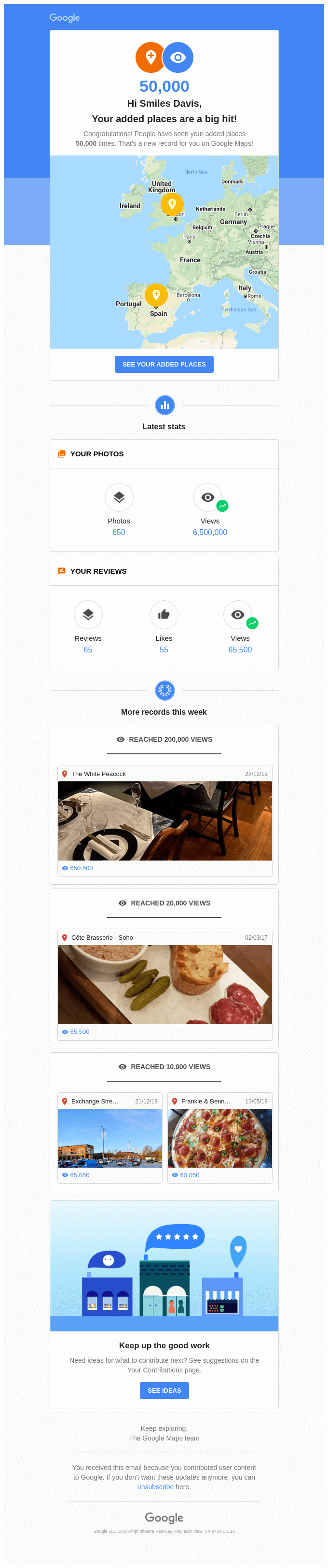 Your Added Places Reached A New Record On Google Maps From Google