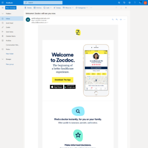 Welcome! Zocdoc will see you now. | Really Good Emails
